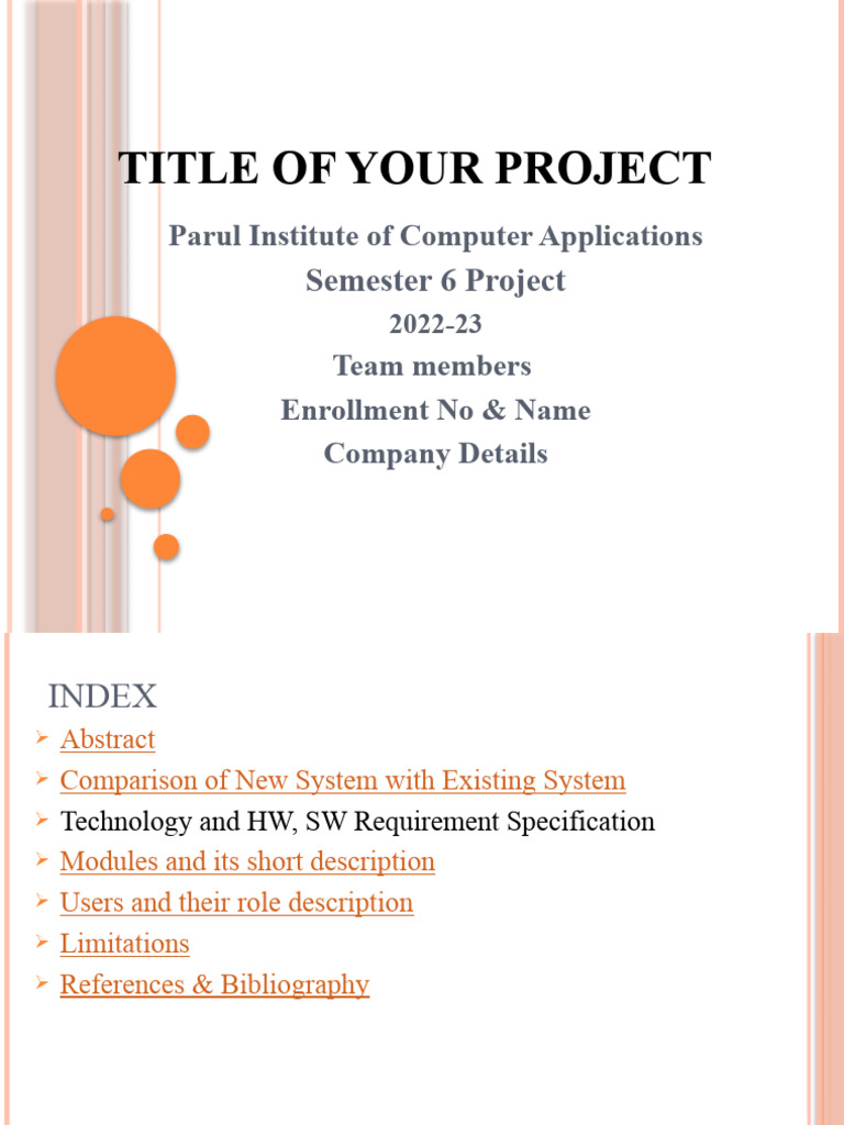 Project Definition Format | PDF | Computers | Technology & Engineering