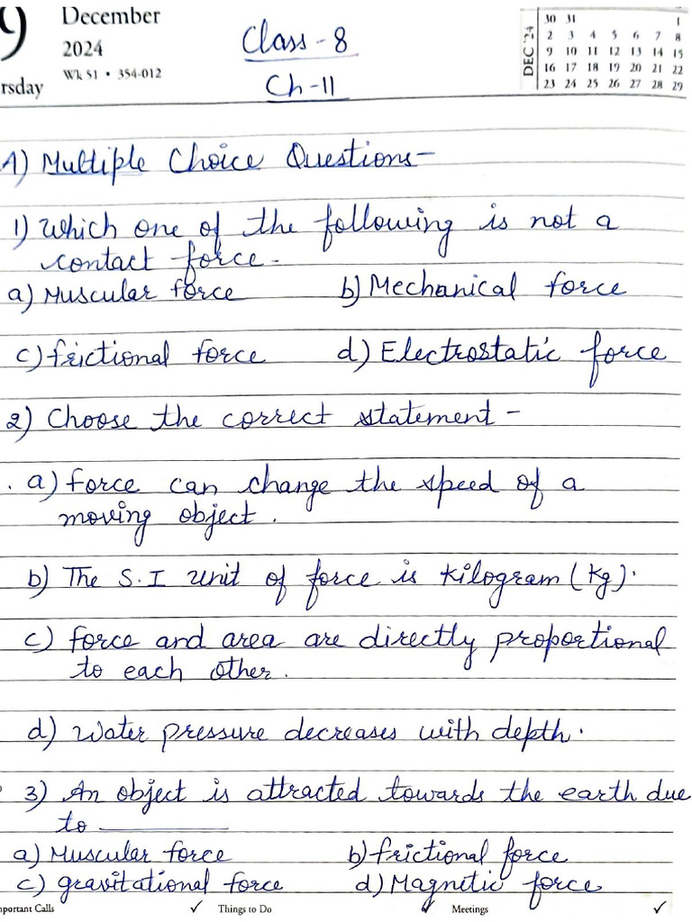 Revision Sheet Science Class 8 | PDF