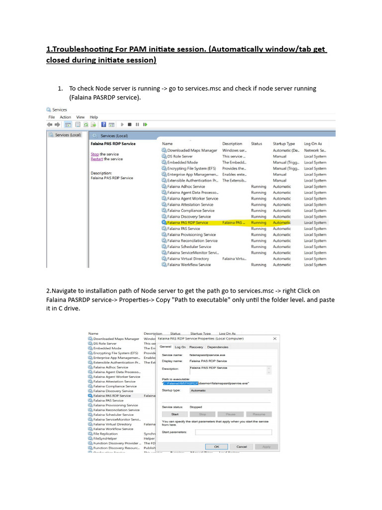 Troubleshooting For PAM Initiate Session Guide - Final 1 | PDF | Login ...