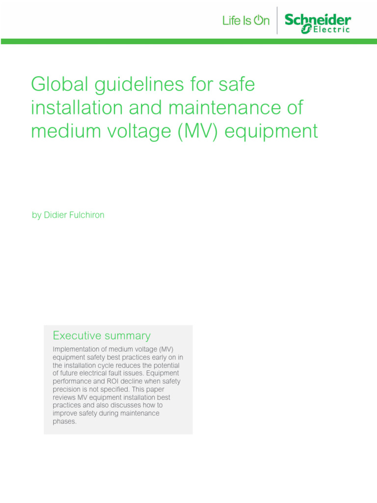 Safe MV Equipment Installation Guidelines | PDF | Electric Arc | Safety