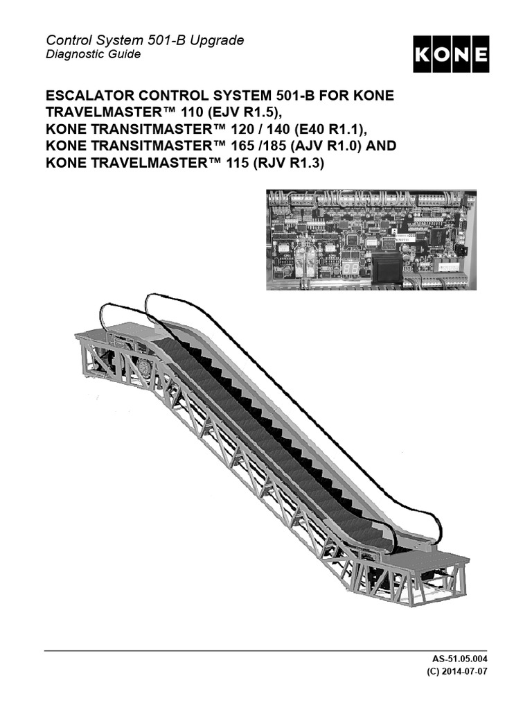 Kone Escalator Wiring Diagram As-51.05.004 - en - C.1 - Main | PDF | Electromagnetism | Electric ...