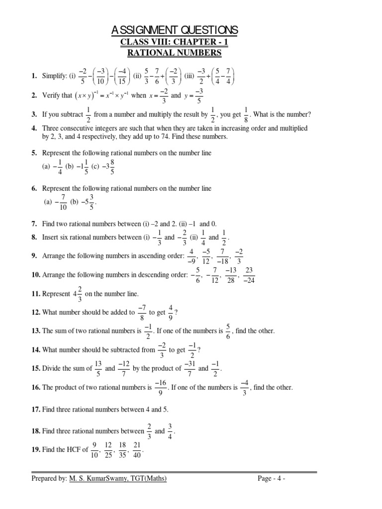 Maths Class VIII Question Bank | PDF | Multiplication | Numbers