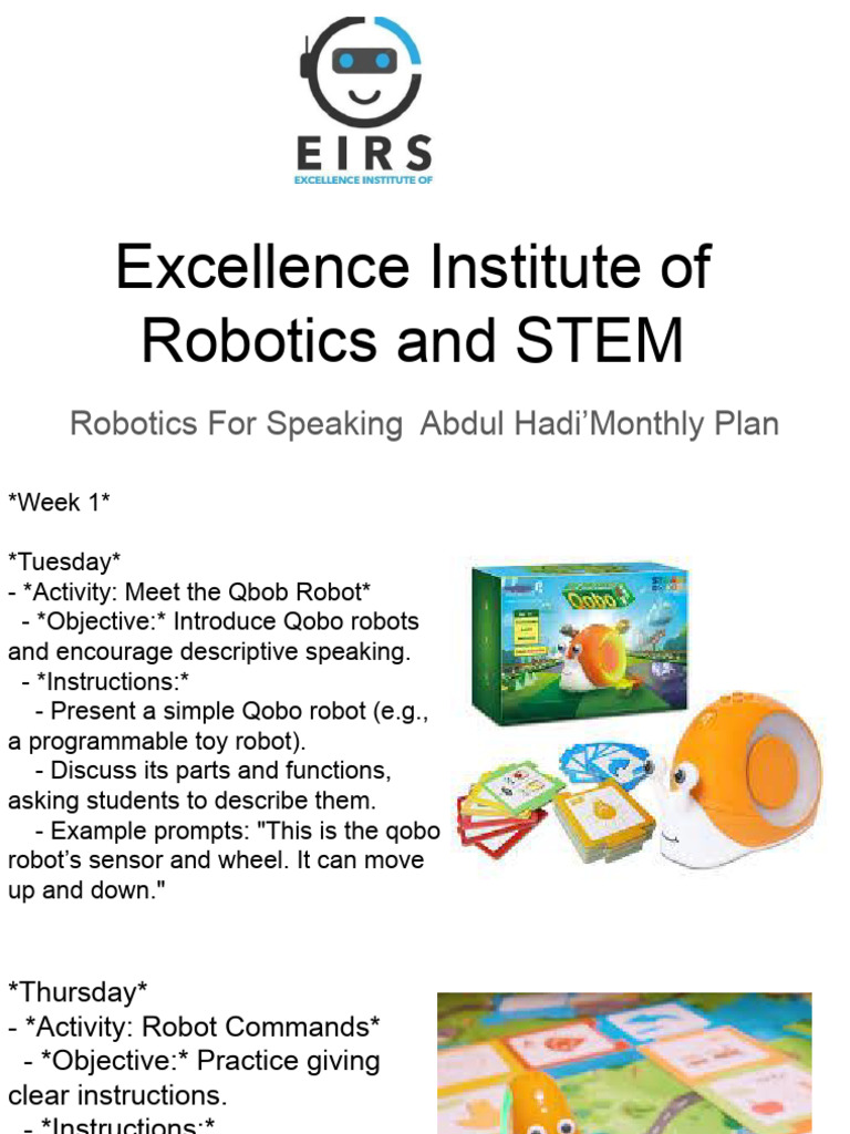 Robotice Course For Speaking | PDF