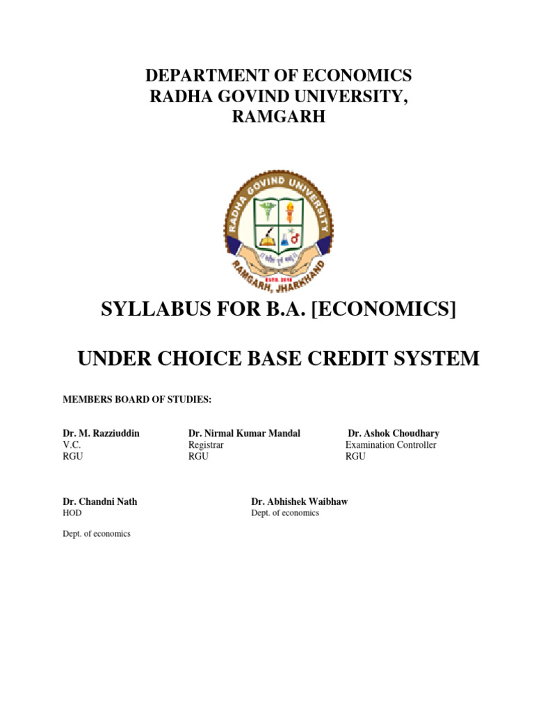 BA Economics Syllabus | PDF