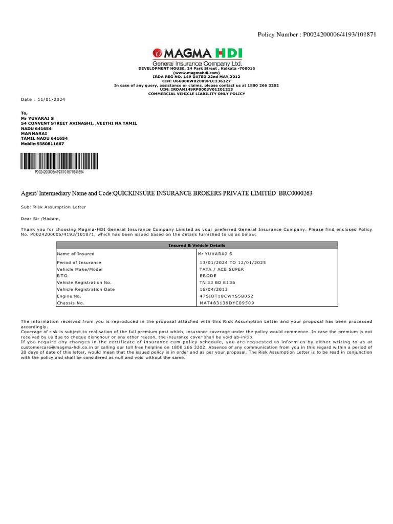 Policy Copy 17 | PDF | Liability Insurance | Insurance