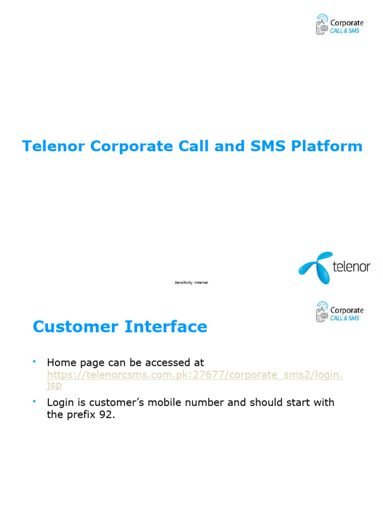 Telenor Corporate SMS Platform Guide | PDF | World Wide Web | Internet ...