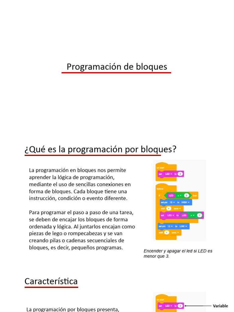 Programación Bloques | PDF