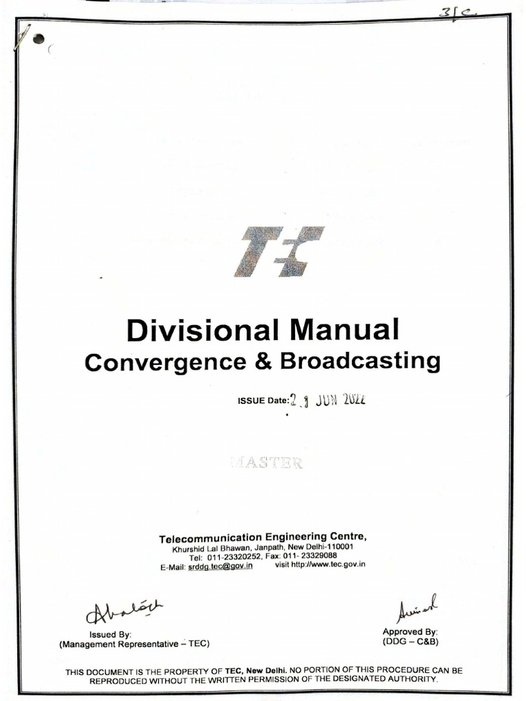 Divisional Manual C&B | PDF