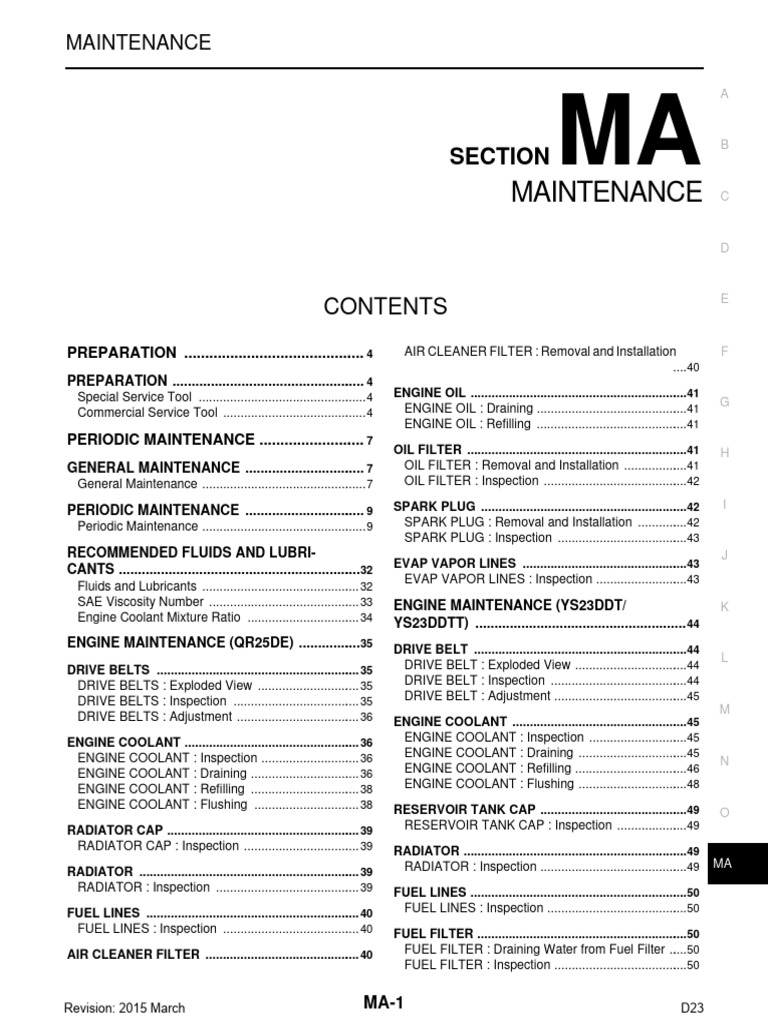 Maintenance: Section | PDF | Internal Combustion Engine | Brake