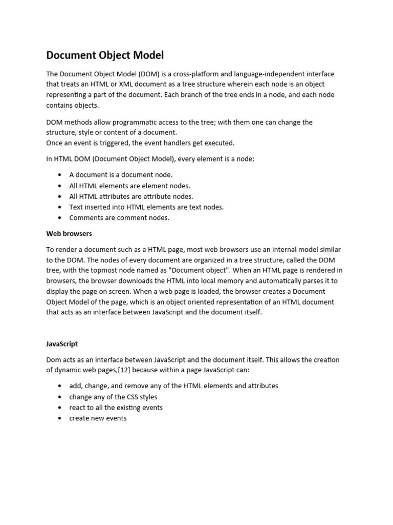 DOM by Talha | PDF | Document Object Model | Software Development