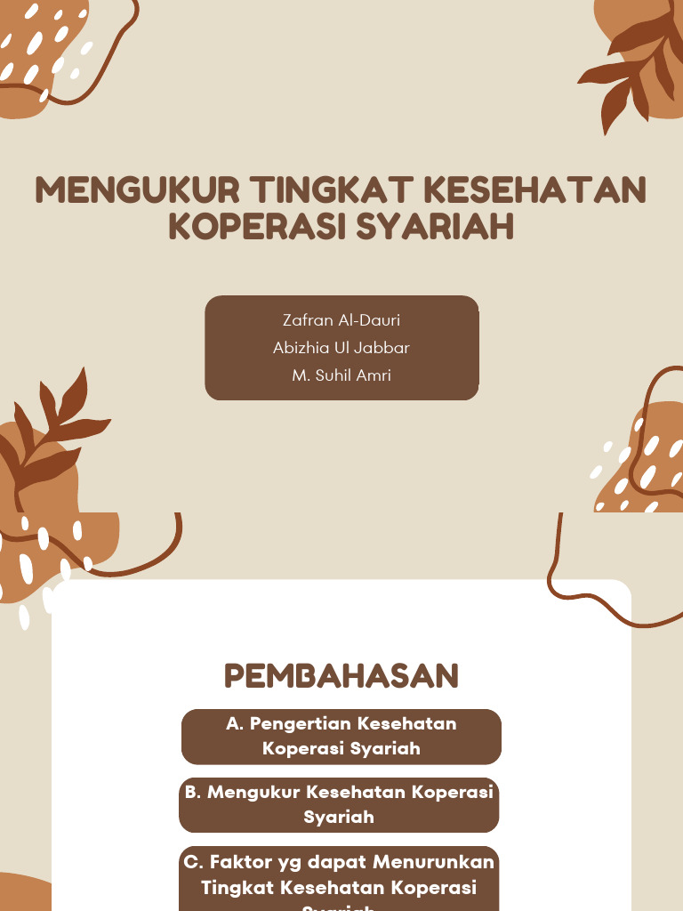 Mengukur Tingkat Kesehatan Koperasi Yariah | PDF