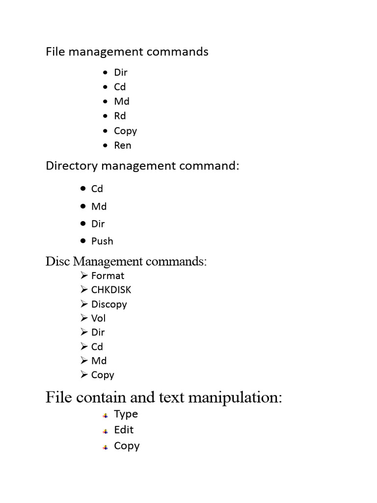 Commands 4 Type | PDF