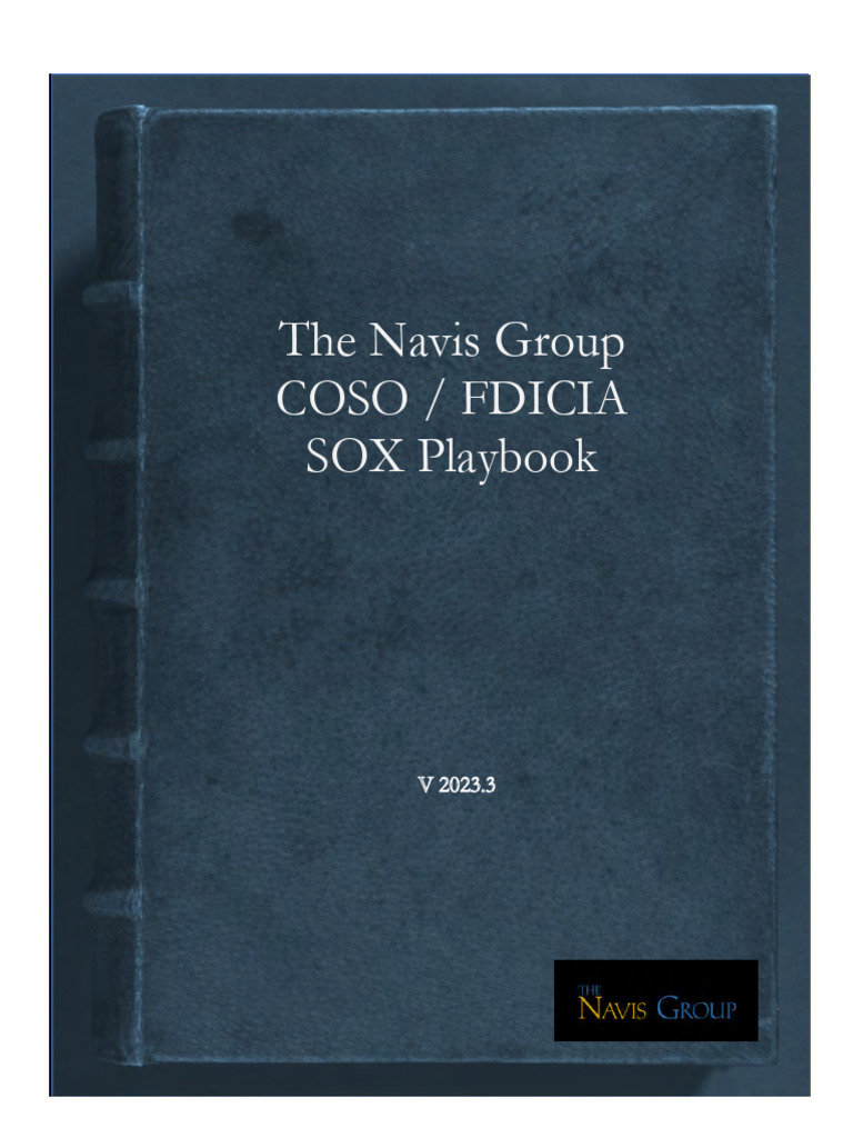 Updated Navis Group COSO - FDICIA - SOX Playbook | PDF | Internal ...