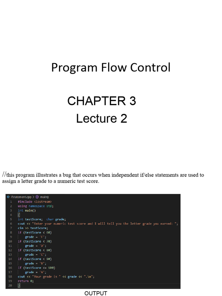 Ch3 Program - Flowcontrol Lec 2 (2437) | PDF | Control Flow | Mathematical Logic