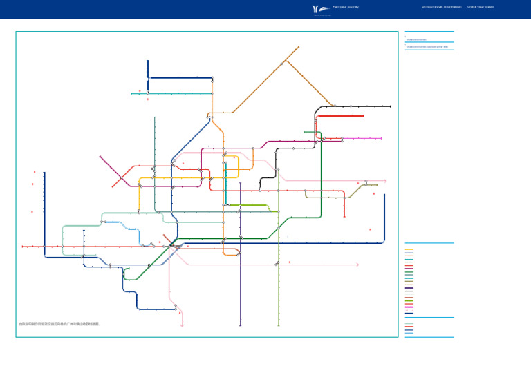 Guangzhou Metro Map in TFL Style | PDF | Pearl River Delta | South China