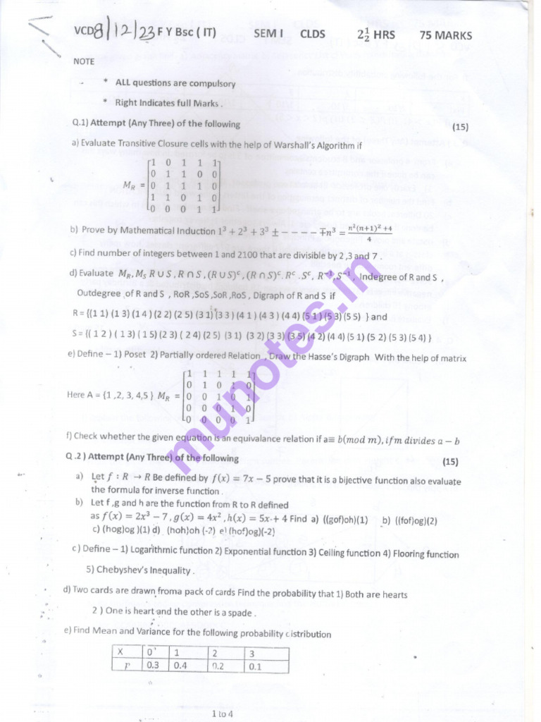 Maths 1 | PDF