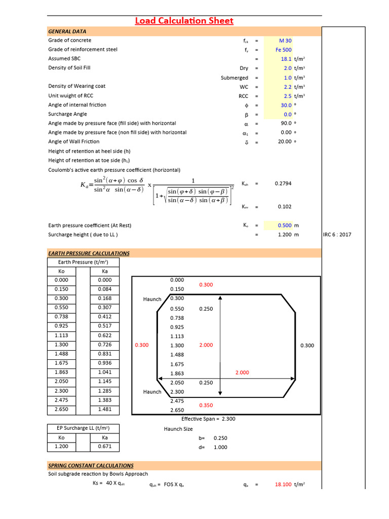 BC Load Calculation Sheet | PDF | Applied And Interdisciplinary Physics ...