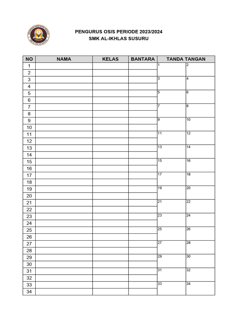 Pengurus Osis | PDF