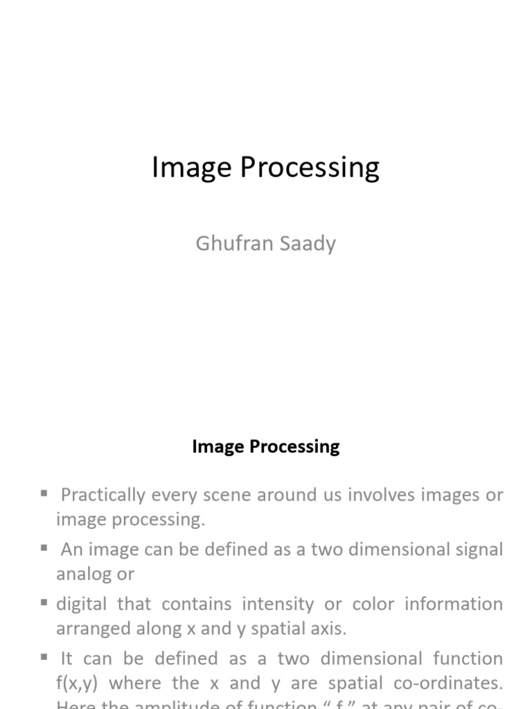 Image Processingمعالجة صورية غفران سعدي م4 | PDF | Data Compression | Digital Image