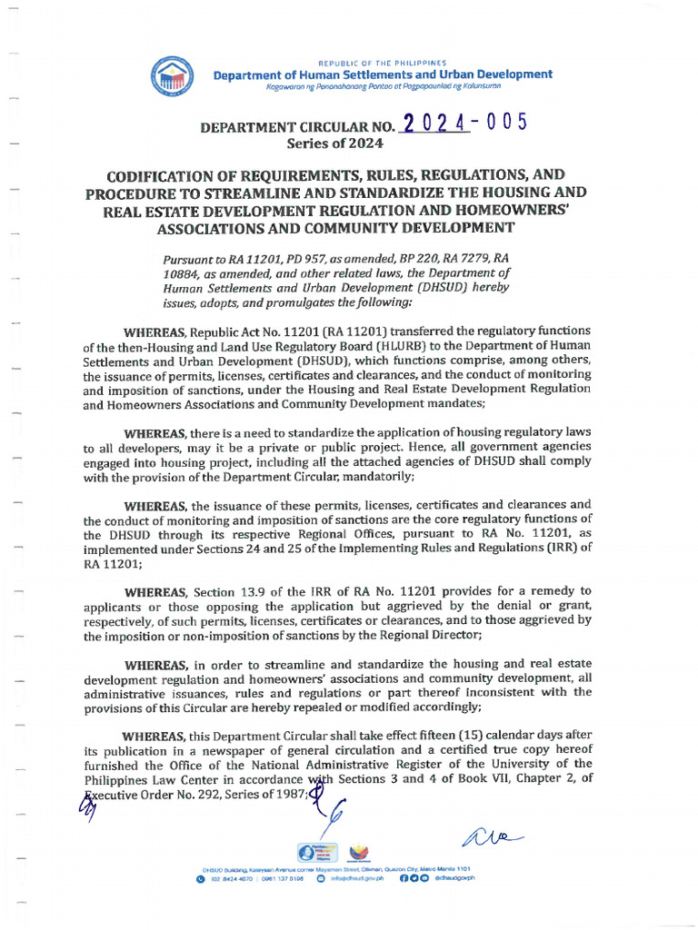 Department Circular No. 2024-005 - Codified Rules and Regulations | PDF ...