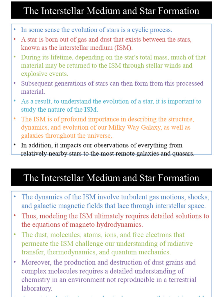The Intersteller Medium | PDF | Interstellar Medium | Atoms