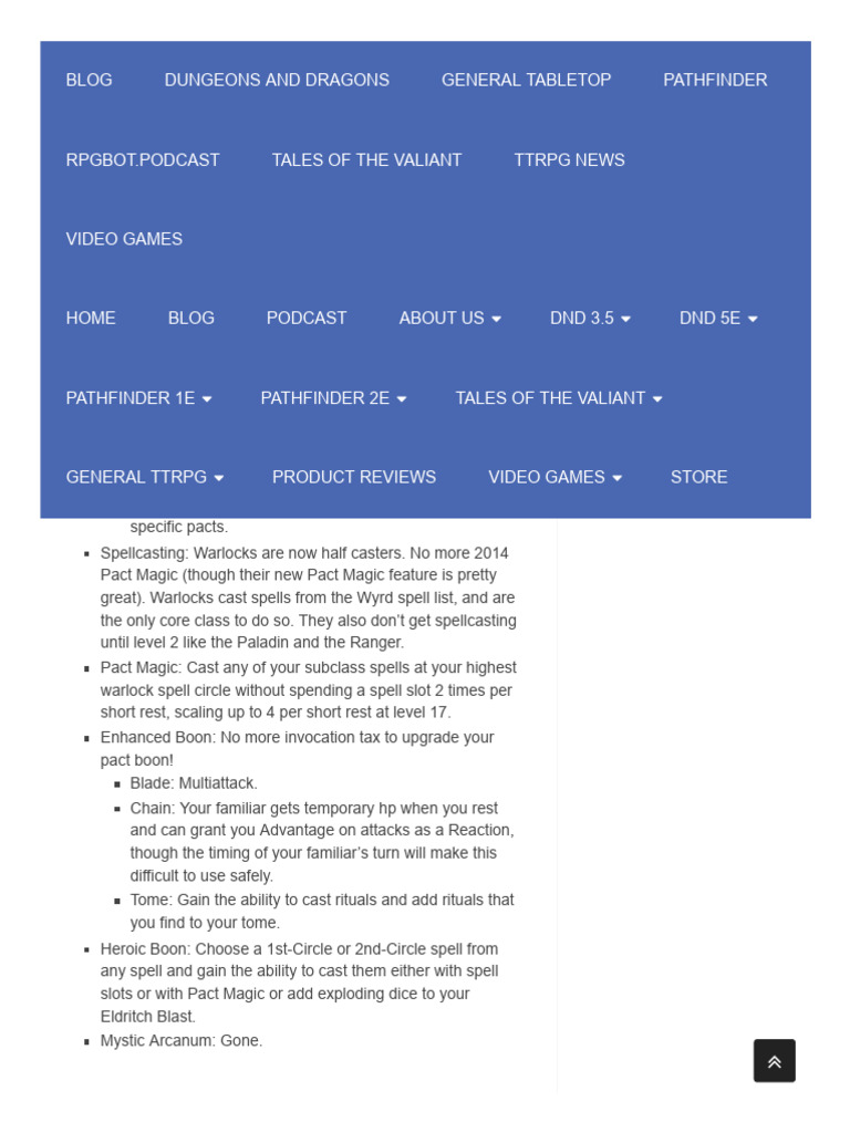 5e To Tales of The Valiant Transition Guide 12 | PDF | Fantasy Role Playing Games | Fantasy Games