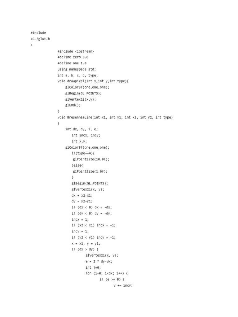 Bresenham Line With Mouse Interface | PDF | Computer Programming | Software Engineering