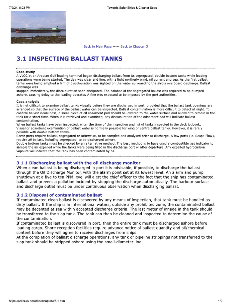 3_1 INSPECTING BALLAST TANKS_TANKER CALCULATION | PDF 3_1 INSPECTING BALLAST TANKS_TANKER CALCULATION | PDF