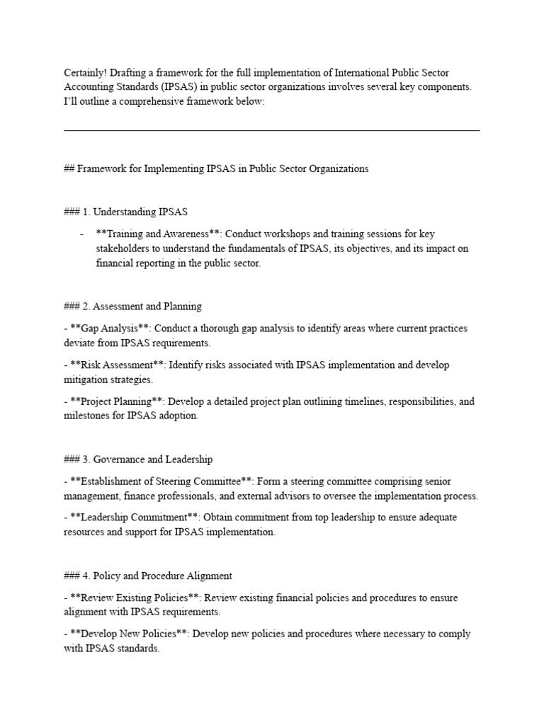 IPSAS Assignment | PDF | Internal Control | Regulatory Compliance