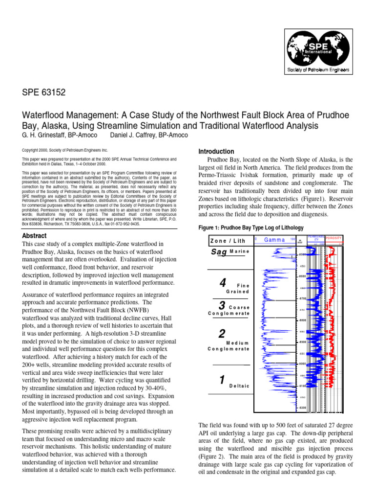 SPE-63152 Waterflood Management ... Using Streamline Simulation and Traditional Waterflood ...