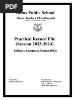 Computer Project Front Page | PDF