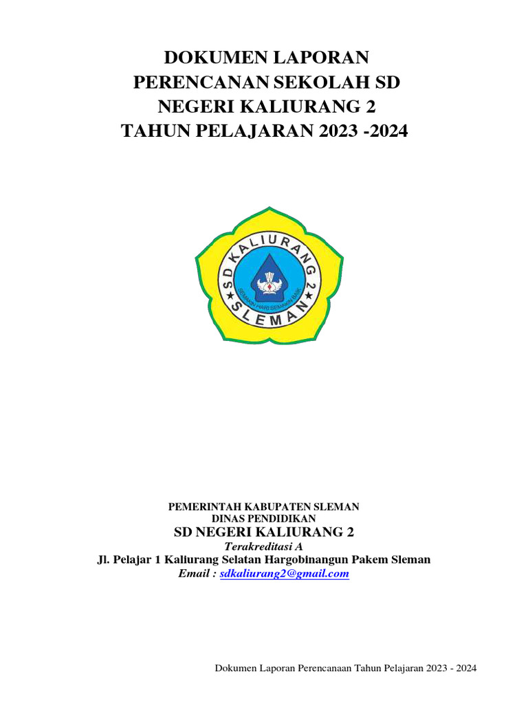 Dokumen Laporan Satuan Pendidikan - SD Kaliurang 2 | PDF | Bisnis | Kesehatan Holistik