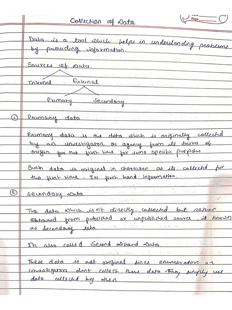 Collection of Data Class 11 | PDF