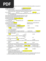 Units & Measurements Mock Test | PDF