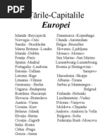 Capitalele țărilor din Europa | PDF