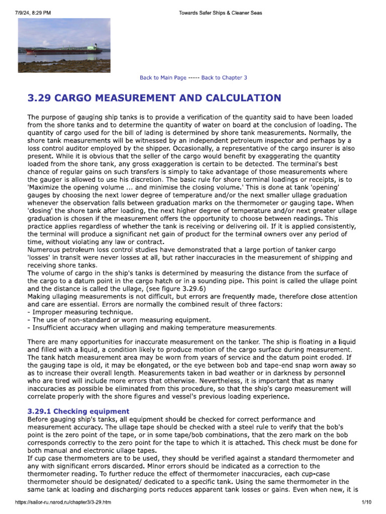 3-29 Cargo Measurement and Calculation | PDF