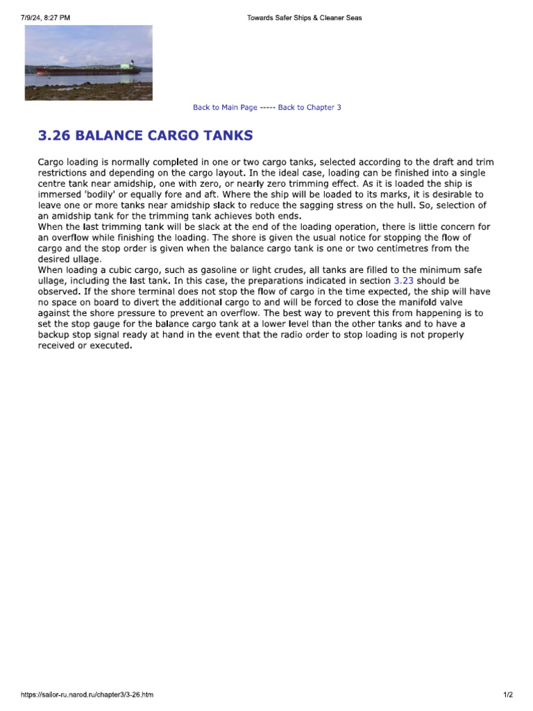 3-26 Balance Cargo Tanks | PDF