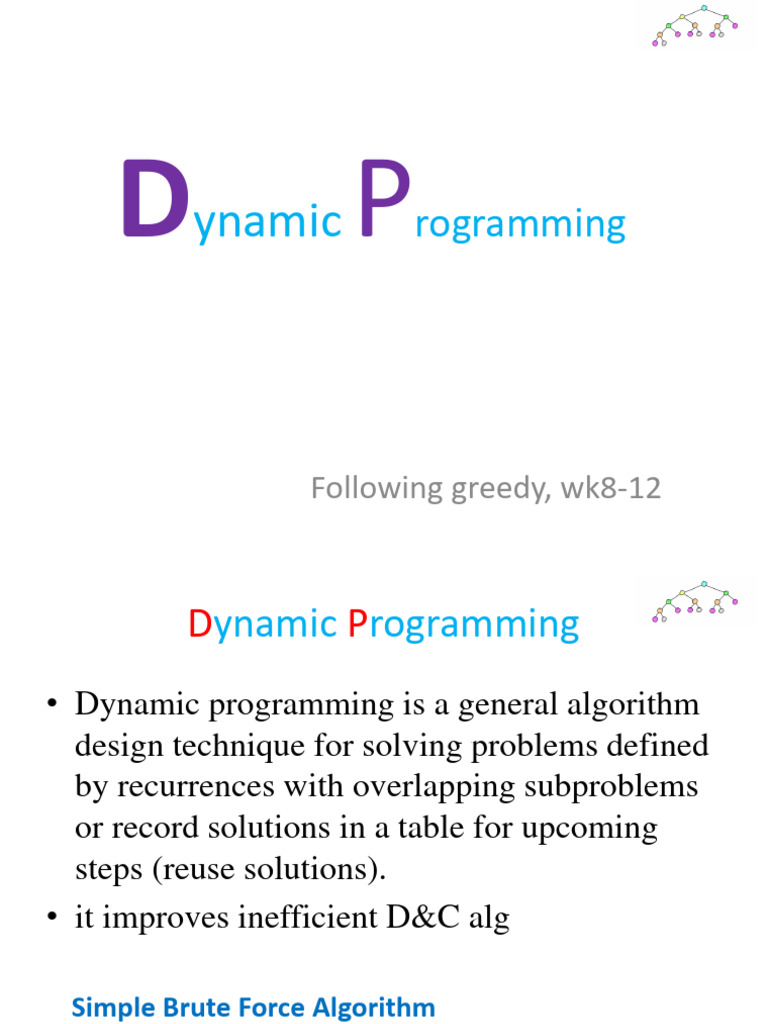 Alg WK 678 DP | PDF | Dynamic Programming | Mathematics Of Computing