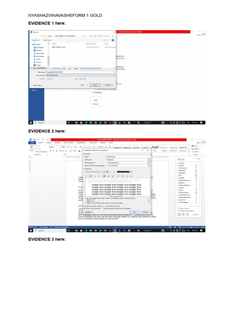 Nyasha Evidence | PDF