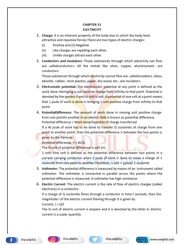 Electricity | PDF | Electrical Resistivity And Conductivity | Electric Current
