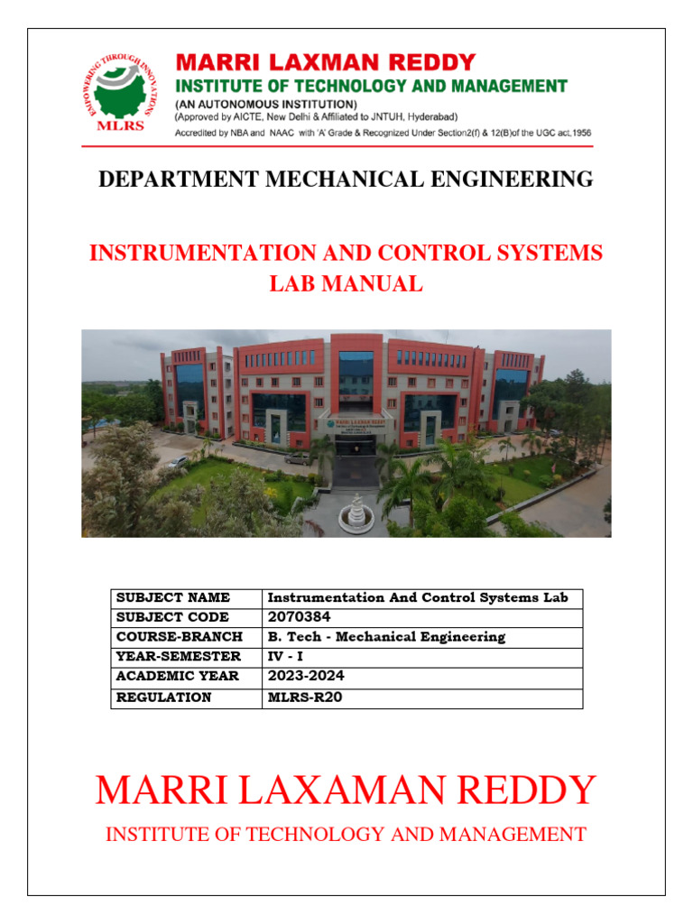Ics Lab Pdf Pressure Measurement Thermocouple