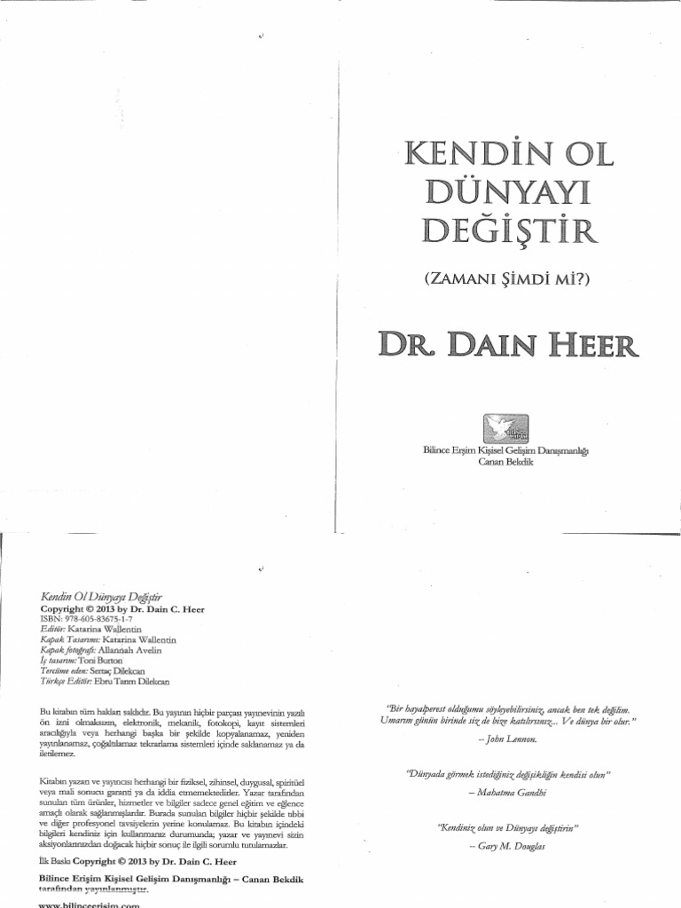 Kendin Ol, Dünyayı Değiştir (Dr. Dain Heer) | PDF