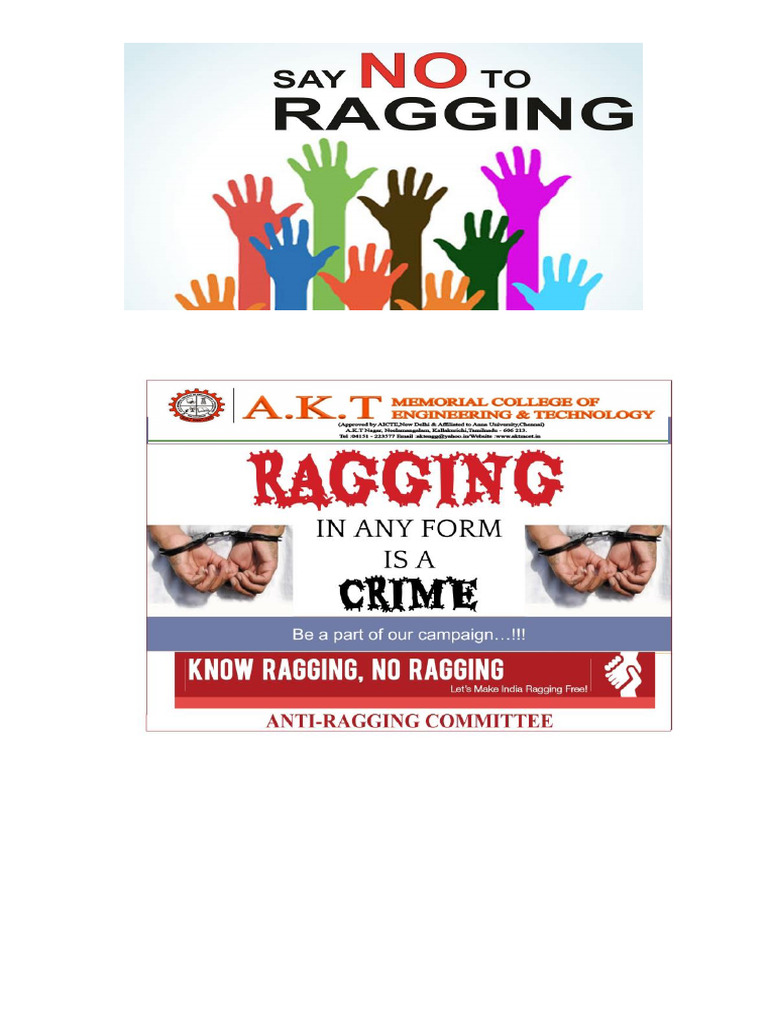 Anti Ragging Awareness Poster | PDF