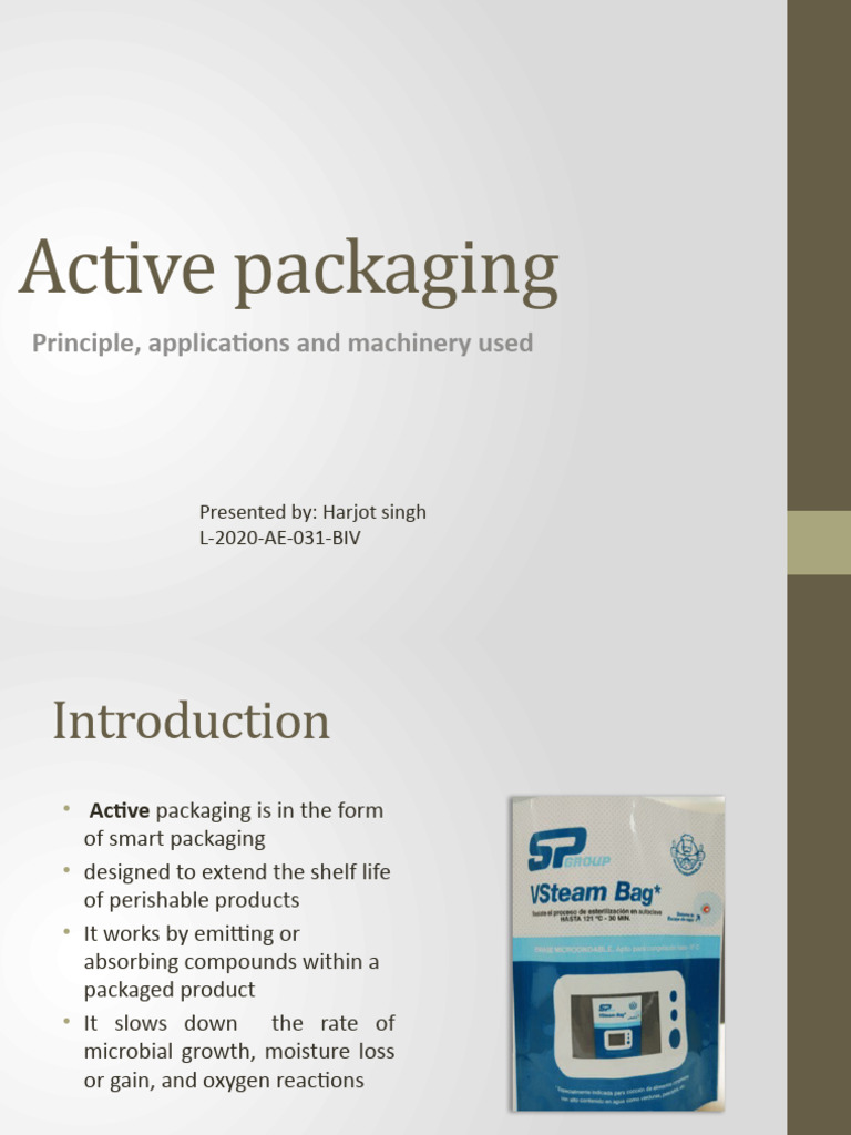 Active Packaging for Shelf Life Extension | PDF | Oxygen | Antioxidant