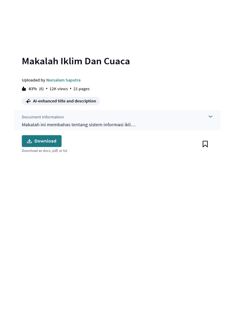 Makalah Iklim Dan Cuaca - PDF | PDF | Scribd | World Wide Web