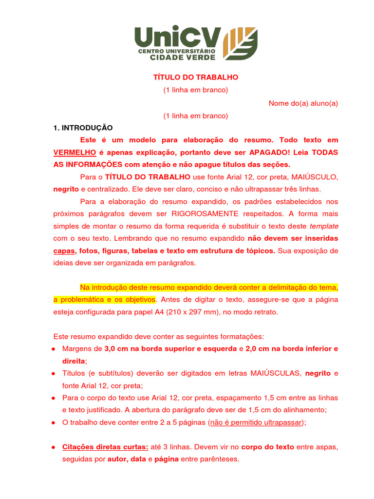 Modelo de TCC | PDF | Science | Citação