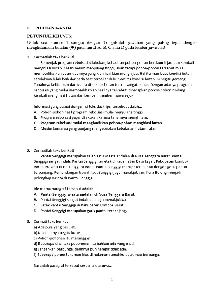 Latihan Soal USEK 2023 | PDF