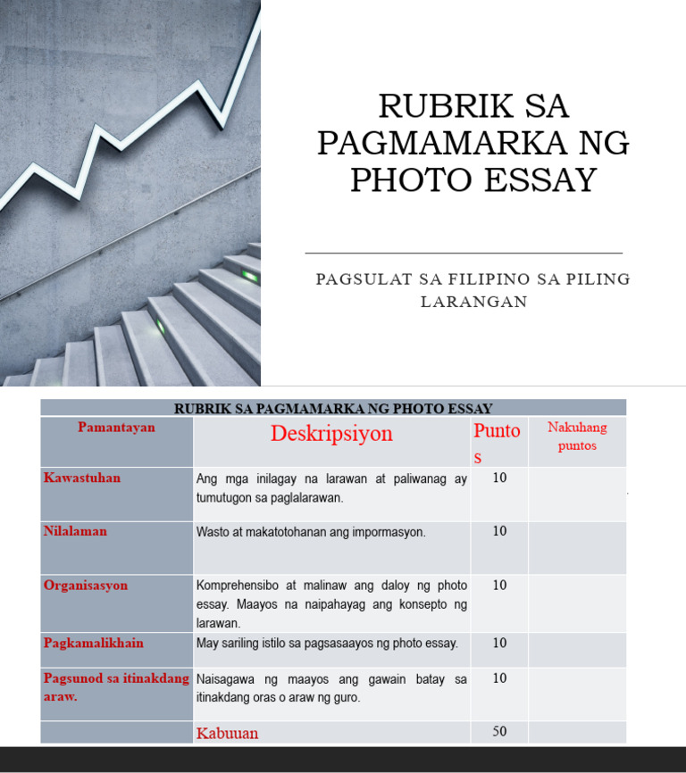 Rubrik Sa Pagmamarka NG Photo Essay | PDF