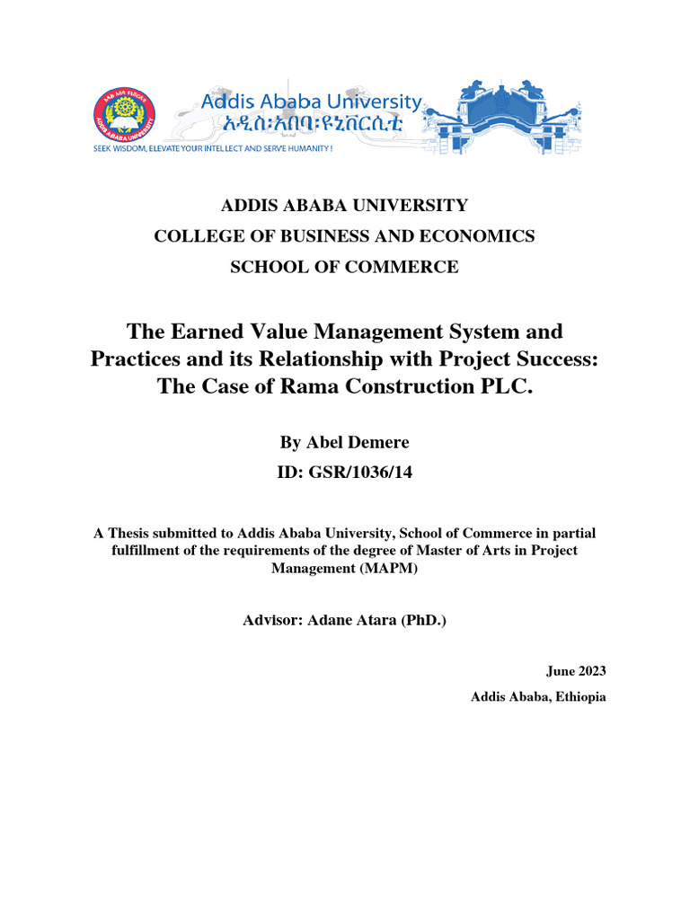 The Earned Value Management System and Practices and its Relationship ...