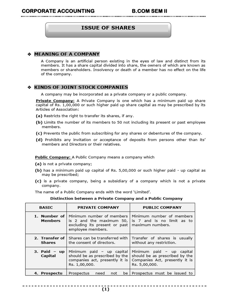 Issue of shares 1 | PDF | Preferred Stock | Dividend